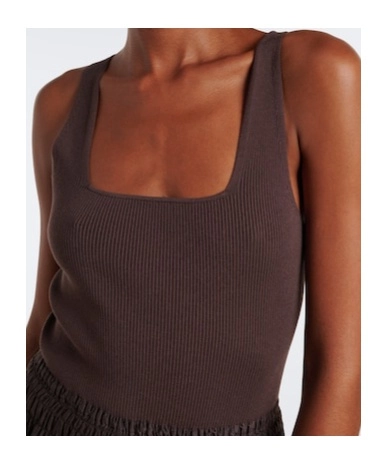 Vince Pleated Rib-knit Midi Dress