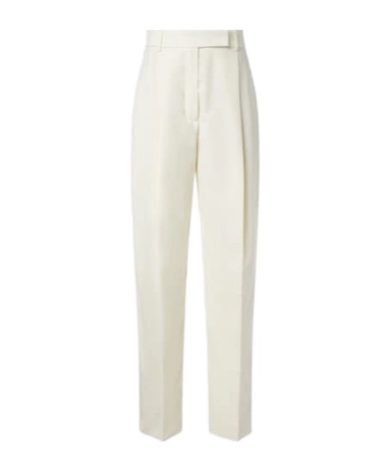 RÓHE Daria Virgin Wool Tapered Pants - White
