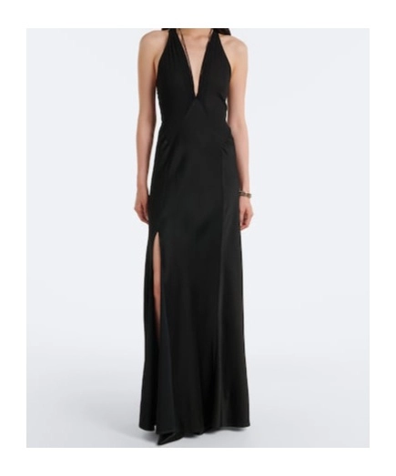 Victoria Beckham Paneled Crêpe Satin Gown
