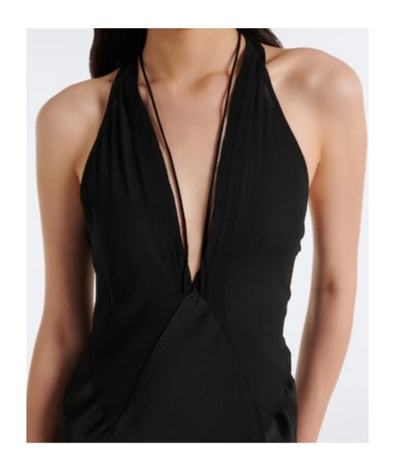 Victoria Beckham Paneled Crêpe Satin Gown