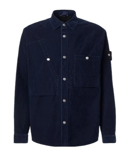 Stone Island Compass Cotton-blend Corduroy Overshirt