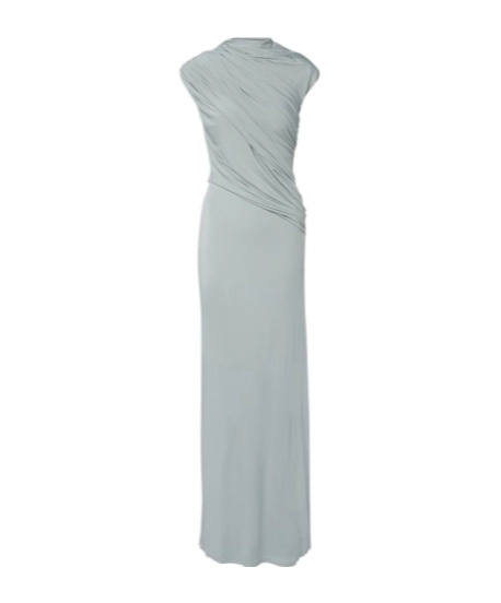 Tove Saffron Draped Jersey Maxi Dress