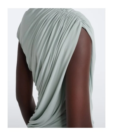 Tove Saffron Draped Jersey Maxi Dress