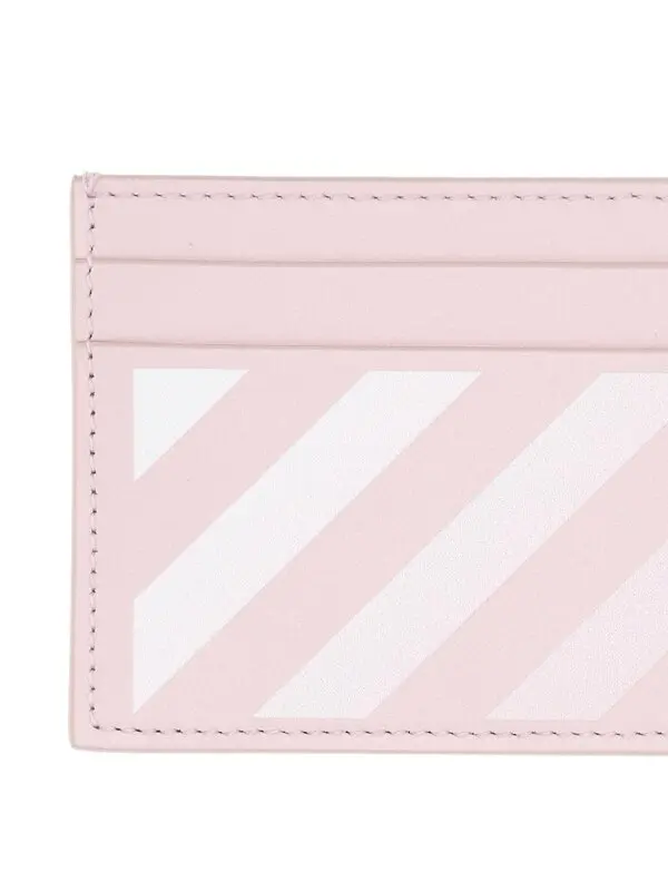 Off-White Leather Stripes Cardholder