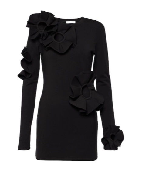 AREA Cotton-blend Mini Dress