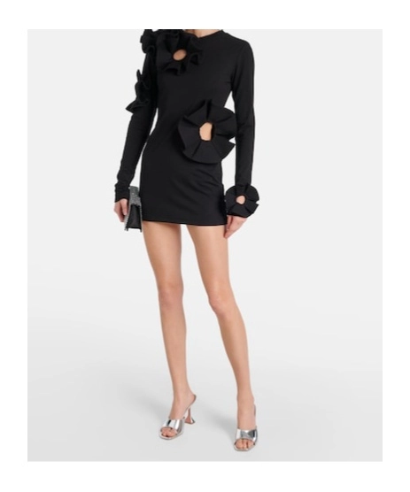 AREA Cotton-blend Mini Dress