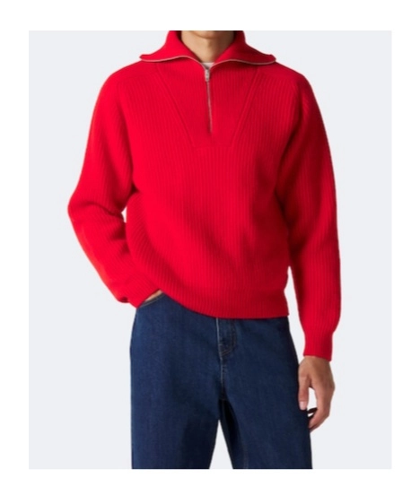 JIL SANDER Wool Half-zip Sweater