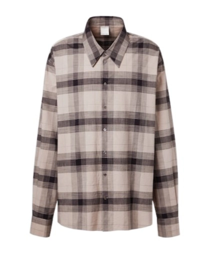 Calvin Klein Tyson Checked Cotton Shirt - Nude