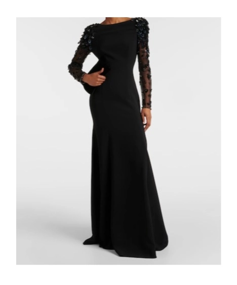 Jenny Packham Adella Embellished Crêpe Gown