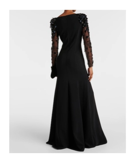 Jenny Packham Adella Embellished Crêpe Gown