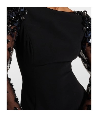 Jenny Packham Adella Embellished Crêpe Gown