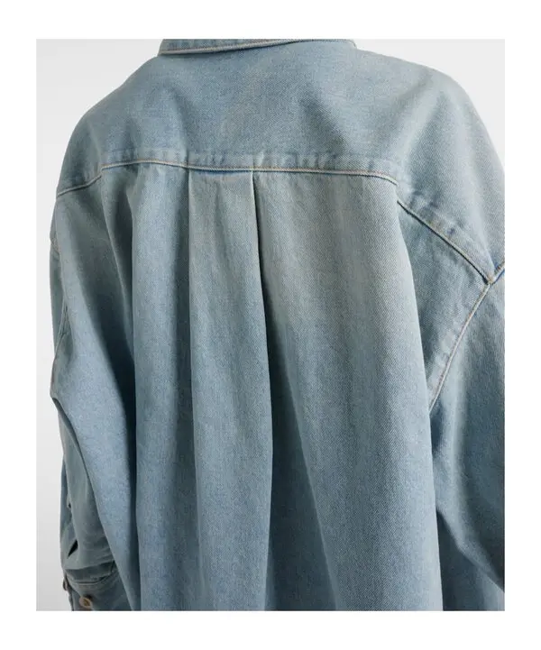 Attico Asymmetric Denim Shirt