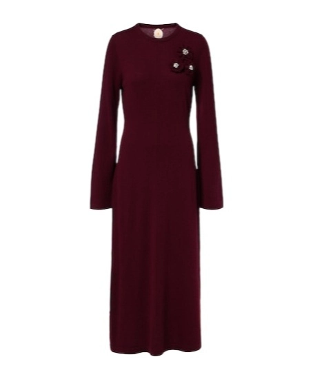 Jardin Des Orangers Embellished Wool And Cashmere Sweater Dress - Brown