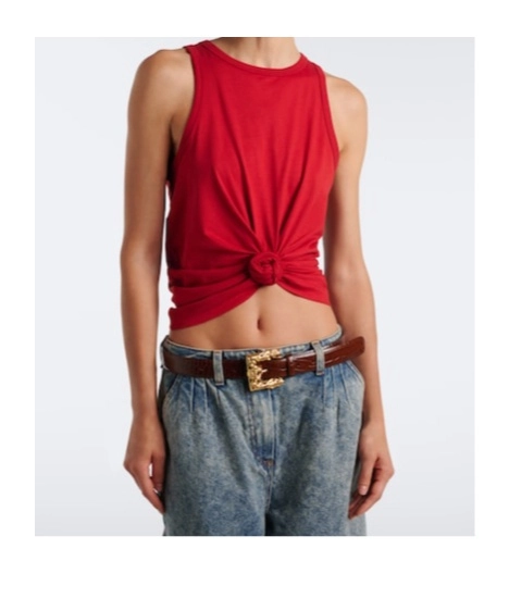 Magda Butrym Cropped Cotton-blend Top