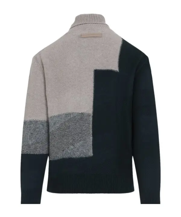 Zegna Colour-block Turtleneck Sweater