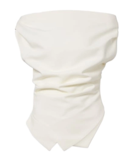 RÓHE Draped Asymmetric Top - White