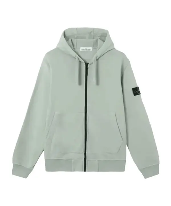 Stone Island Zip-up Hoodie - Green