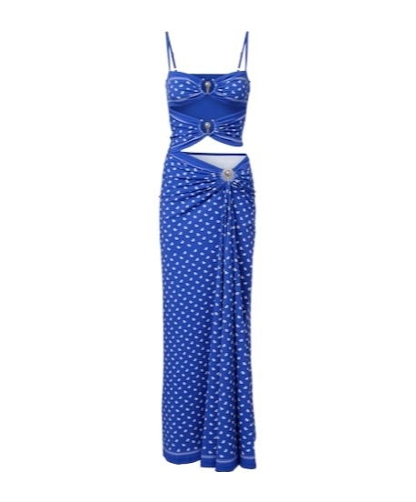 Christopher Esber Ruched Orbit Bandana Maxi Dress
