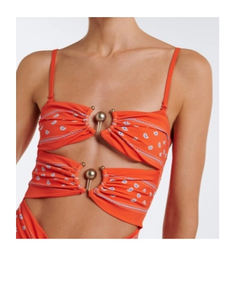 Christopher Esber Orbit Bandana Cutout Mini Dress - Orange