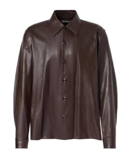 Our Legacy Welding Leather Overshirt - Black