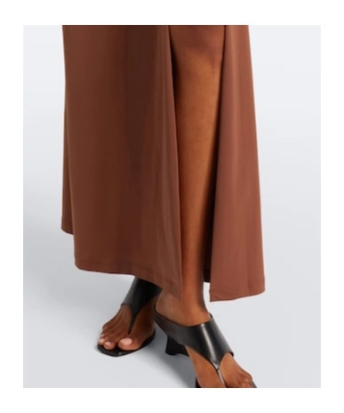 Christopher Esber Gathered Jersey Maxi Skirt With Metallic Embellishment
