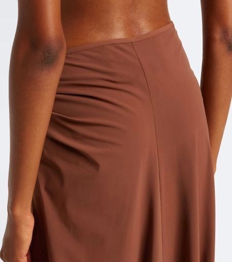 Christopher Esber Gathered Jersey Maxi Skirt With Metallic Embellishment