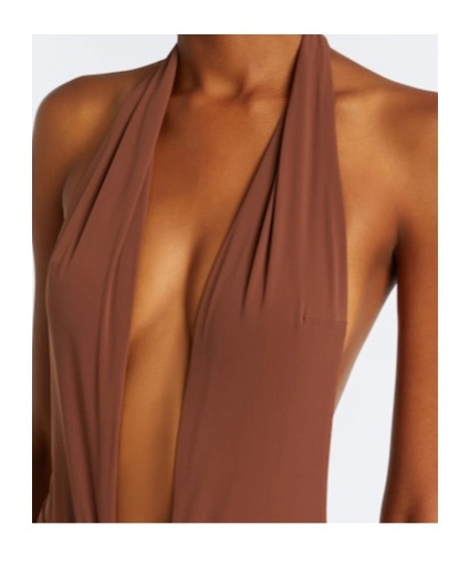 Christopher Esber Pierced Orbit Halterneck Jersey Minidress