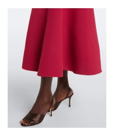 Roland Mouret Embellished Wool And Silk Midi Dress - Red
