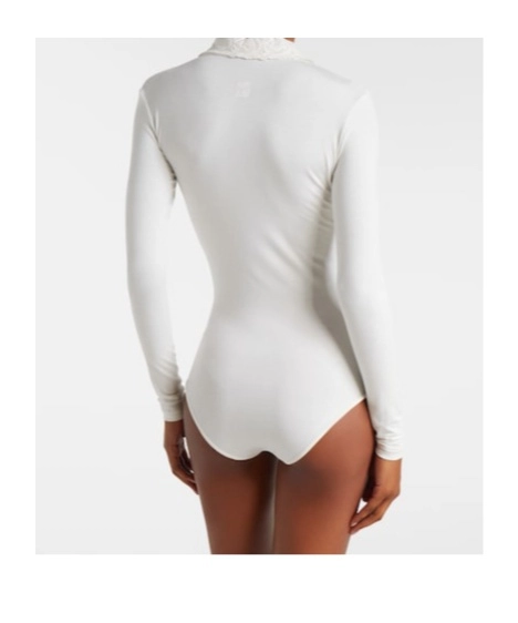 Magda Butrym Embroidered Cotton-blend Bodysuit