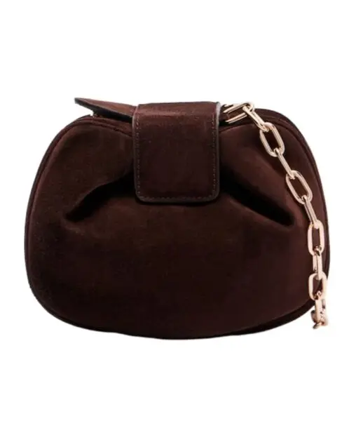 Gabriela Hearst Soft Demi Suede Clutch - Black