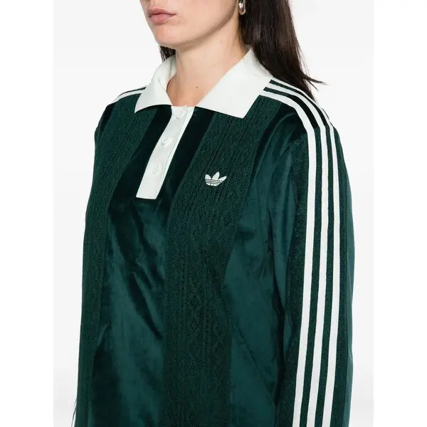Adidas Winterised Three Stripe Soccer Polo Top