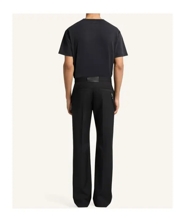 COURREGES Logo-print Stonewashed T-shirt - Black