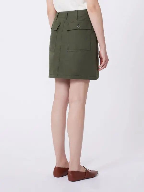 Max Mara Water-repellent Canvas Mini Skirt