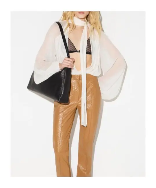 Elisabetta Franchi Bodysuit In Crepon Fabric With Sash