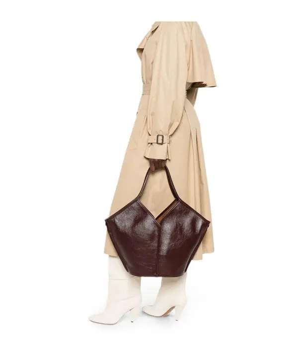 Hereu Smooth-finish Handbag - Nude