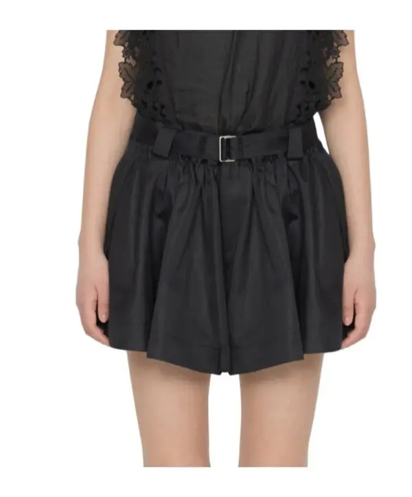 Sea Angelina Belted Shorts - Black
