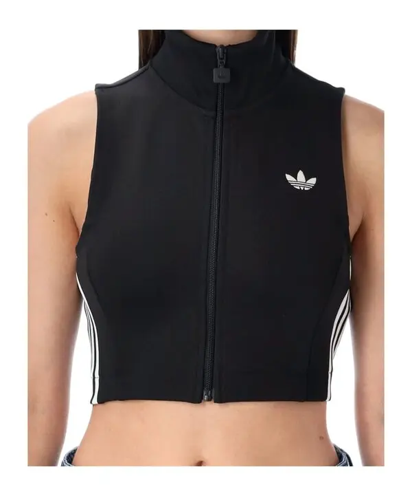ADIDAS ORIGINALS Zip-up Cropped Top