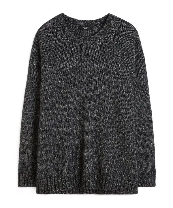 Max Mara Wkdfuretto Oversized Knitted Jumper - Dark Gray