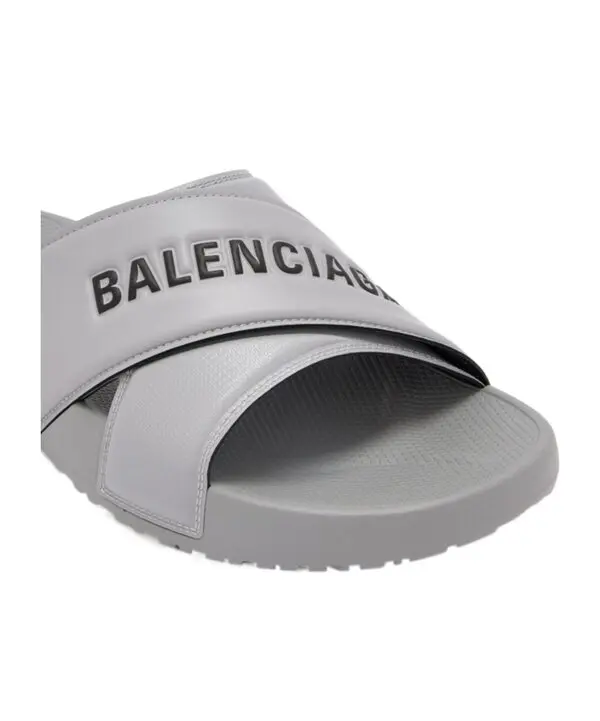 Balenciaga Logo-embossed Crossover-strap Slippers