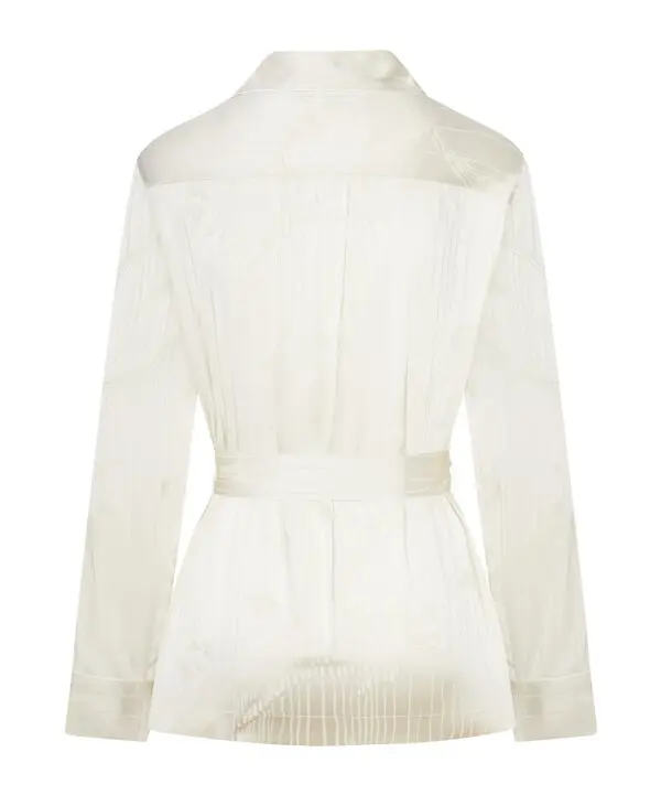 FORTE_FORTE The Lotus Fluid Jacquard Pajama Jacket