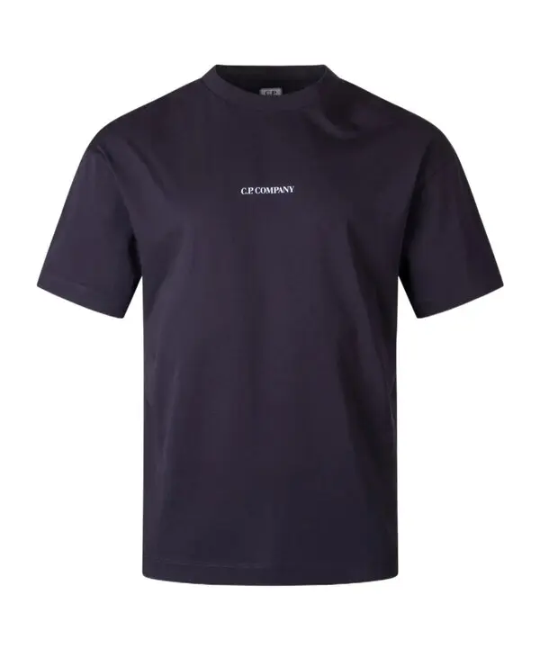 C.P. COMPANY Logo Crew Neck T-shirt - Black
