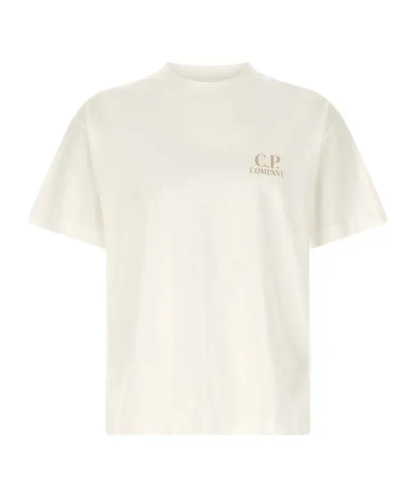 C.P. COMPANY Logo Crew Neck T-shirt - White