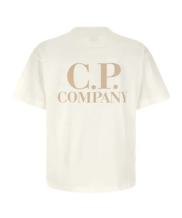 C.P. COMPANY Logo Crew Neck T-shirt - White