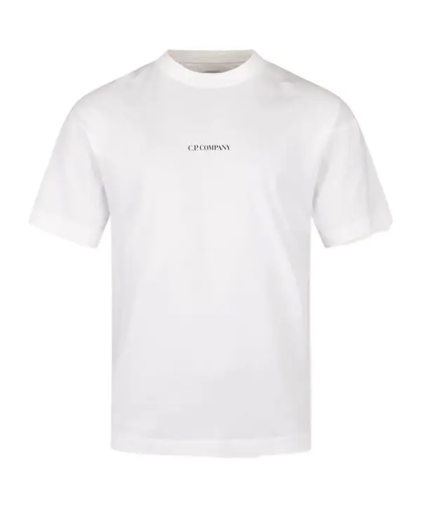 C.P. COMPANY Logo Crew Neck T-shirt - White