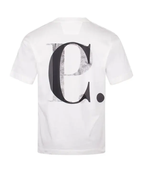 C.P. COMPANY Logo Crew Neck T-shirt - White
