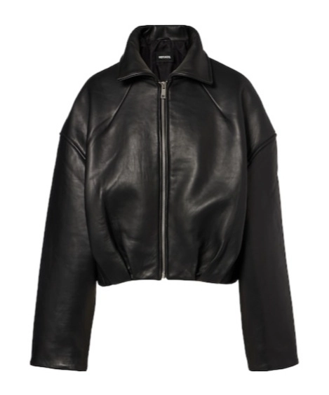 ROTATE BY BIRGER CHRISTENSEN Bonded Leather Blouson Jacket