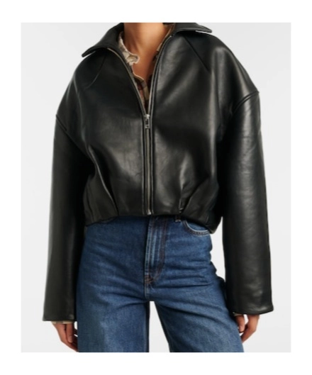 ROTATE BY BIRGER CHRISTENSEN Bonded Leather Blouson Jacket
