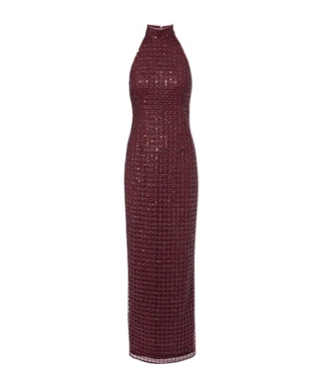 ROTATE BY BIRGER CHRISTENSEN Beaded Maxi Dress