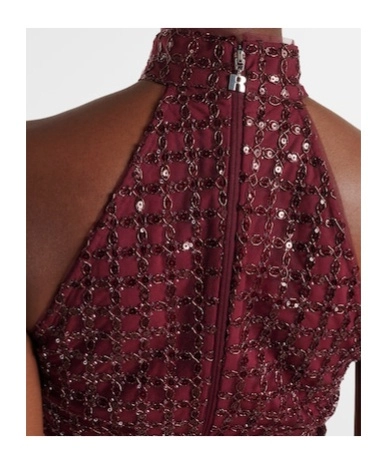 ROTATE BY BIRGER CHRISTENSEN Beaded Maxi Dress