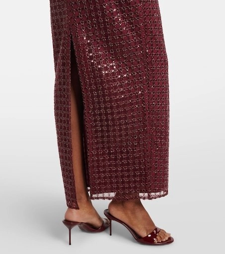 ROTATE BY BIRGER CHRISTENSEN Beaded Maxi Dress
